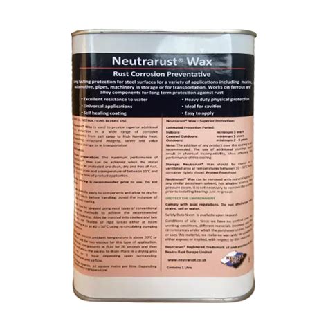 Rust Preventative Wax Rust Inhibitor Products Neutrarust