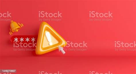 느낌표가 있는 암호 보안 보호 개념 종 아이콘 만화 스타일 복사 공간 텍스트 3d 렌더링 그림 3차원 형태에 대한 스톡 사진 및 기타 이미지 Istock