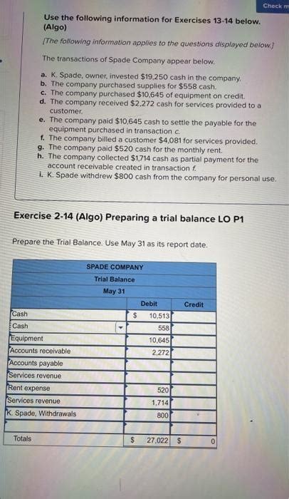 Solved Use The Following Information For Exercises 13 14
