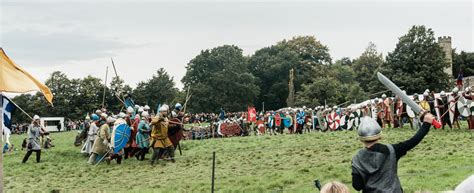 Fyrdsmen Of The Anglo Saxon Shieldwall Staring Down The Norman Invaders