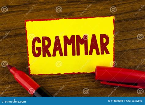 Handwriting Text Grammar Concept Meaning System And Structure Of A Language Correct Proper