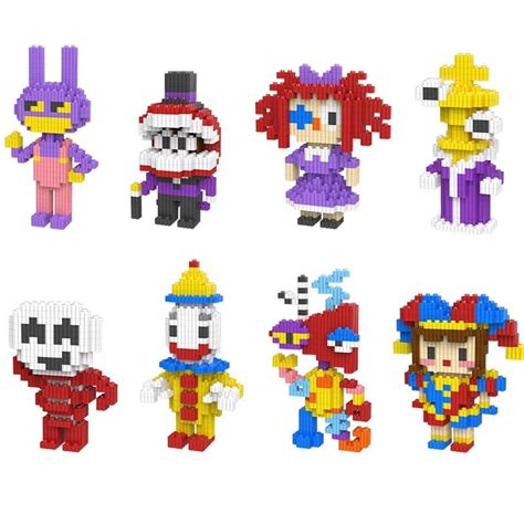 The Amazing Digital Circus Block Sets Jax Ragatha Pomni Gangle Kinger Anime Characters