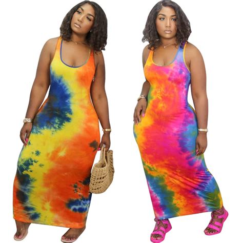 Vestido Largo Estampado Para Mujer Ropa Sexy De Veranovestidos