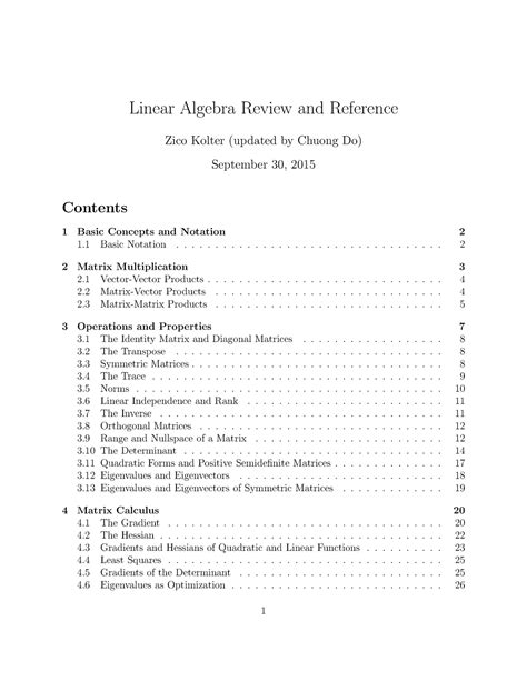 Recommended Refresher For Linear Algebra Machine Learning TUM Studocu