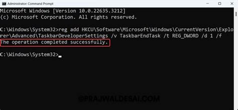 enable disable end task in taskbar on windows 11