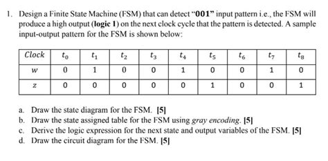 Solved Design A Finite State Machine FSM That Can Chegg