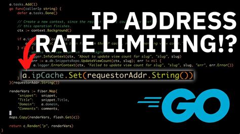 Implementing Ip Address Rate Limiting In Go Youtube