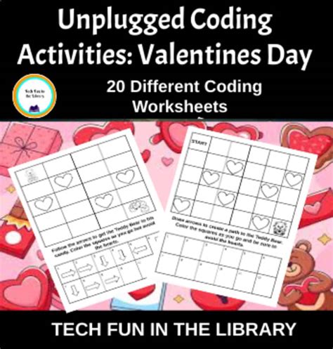 Printable Coding Activities Valentines Day Theme 20 Engaging Worksheets