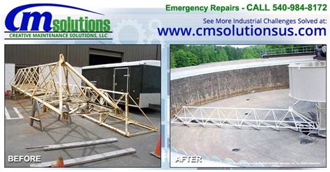 These Water Treatment Plant Clarifier Rake Arms Were Stripped And Coated… Creative Maintenance