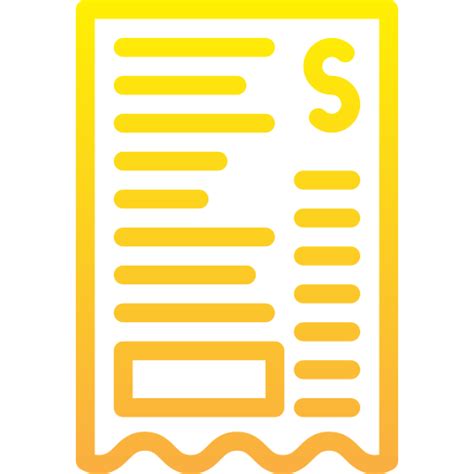 Receipt Generic Gradient Outline Icon