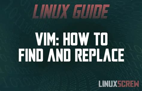Vim How To Find And Replace