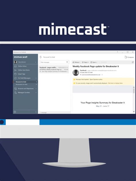 Mimecast In Outlook Free User Guide Breakwater It