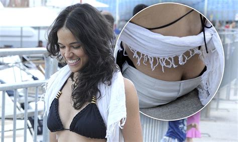 Michelle Rodriguez Shows Off Her Builders Bum As She Hits Monaco