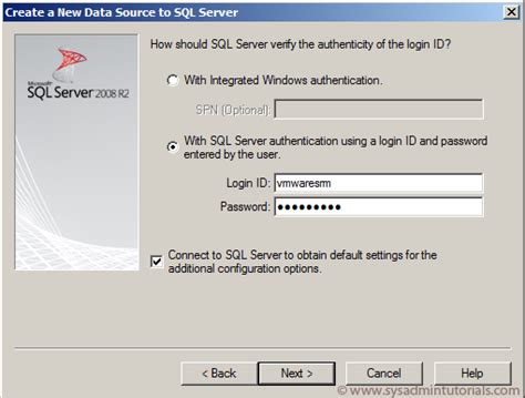 VMware SRM Database Setup