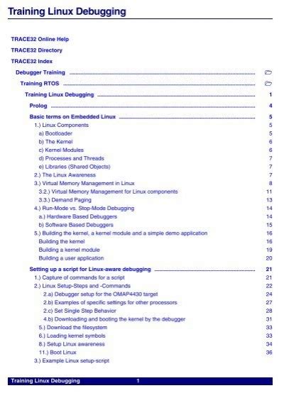 Training Linux Debugging Lauterbach