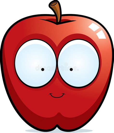 Cartoon Apple Smiling Stock Vector Illustration Of Clipart 47366434