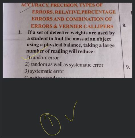 Accuracy Precision Types Oferrors Relativepercentage Errors And Comb