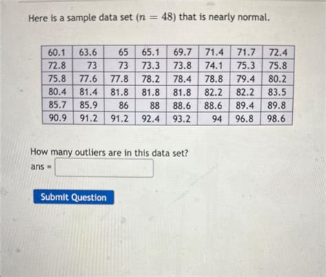 Solved Here Is A Sample Data Set N 48 That Is Nearly Chegg