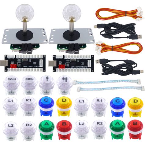 Sjjx Arcade Game Diy Kit 2 Player Zero Delay Usb Encoder Button Joystick