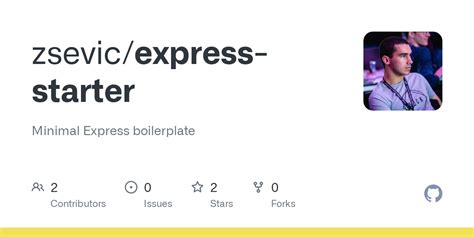 Github Zsevicexpress Starter Minimal Express Boilerplate