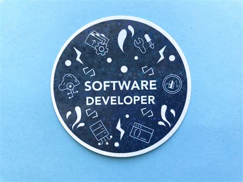 Software Developer Sticker Computer Science Star Holographic Etsy