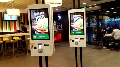Mcdonalds Restaurant Digital Menu Boards Self Serve Kiosks With Touch
