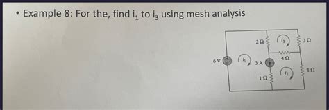 Solved For The Find I To I Using Mesh Analysis Chegg Com