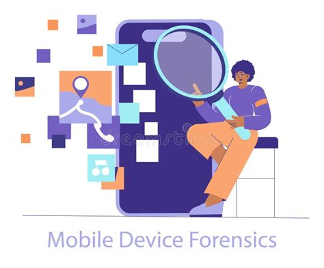Forensics Technologys Flat Vector Illustration Stock Vector