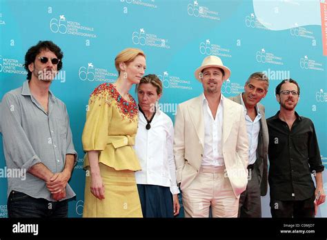 Tilda Swinton Brad Pitt And George Clooney 65th Venice Film Festival Day 1 Burn After
