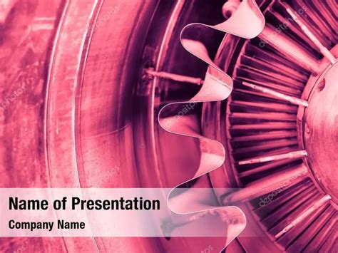 Engine Closeup Jet Aircraft Powerpoint Template Engine Closeup Jet Aircraft Powerpoint Background