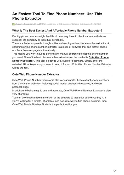 ppt an easiest tool to find phone numbers use this phone extractor