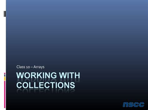 Class 10 Arrays Ppt