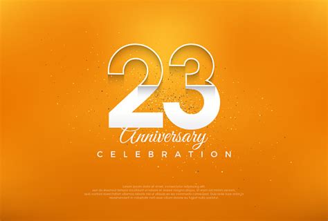 모던하고 얇은 화이트 숫자가 있는 23주년 기념 번호 프리미엄 벡터 디자인 포스터 배너 축하 인사말을 위한 프리미엄 벡터 23에 대한 스톡 벡터 아트 및 기타 이미지