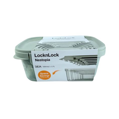 Locknlock Nestopia 3 Piece Bpa Free Food Storage Set Cupindy