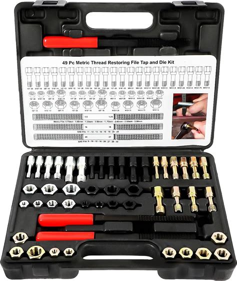 Lutifix 49pcs Thread Chaser Setthread Cleaner Rethreading Master Kit Automotive