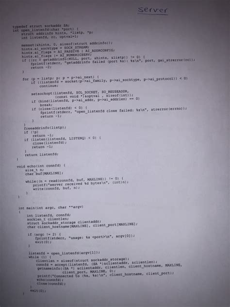 Solved Write Two C Programs One As A Client And The Other As
