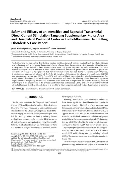 Pdf Safety And Efficacy Of An Intensified And Repeated Transcranial Direct Current Stimulation