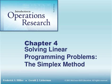Ppt Solving Linear Programming Problems The Simplex Method
