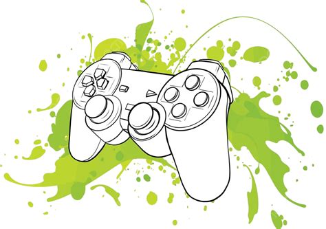 Game Joypad With Colored Spots Vector Illustration Joy Gadget Joystick Vector Joy Gadget