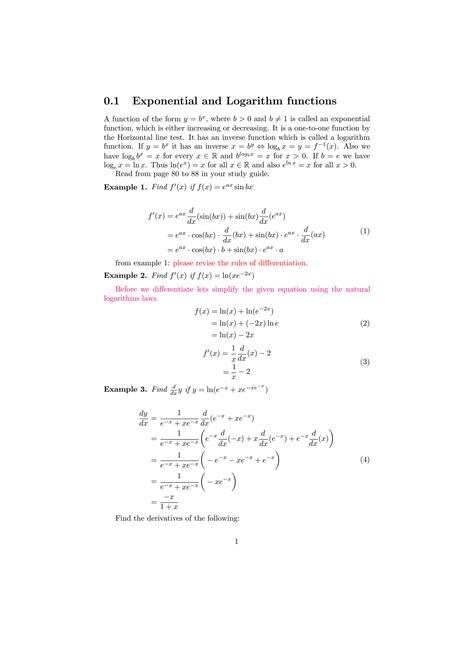 SOLUTION Exponentiall And Logarithm Functions Studypool