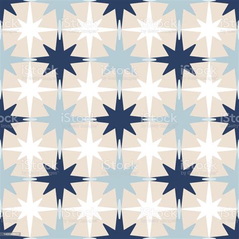 별을 가진 기하학적 간단한 중반 세기 이음새가 없는 무늬 1960 1969 년에 대한 스톡 벡터 아트 및 기타 이미지 1960 1969 년 단일 이미지 모던 양식