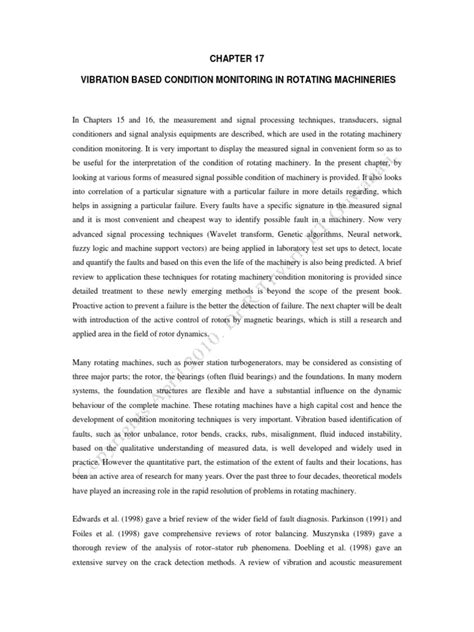 Pdf Vibration Based Condition Monitoring In Rotating Machineries Dokumentips