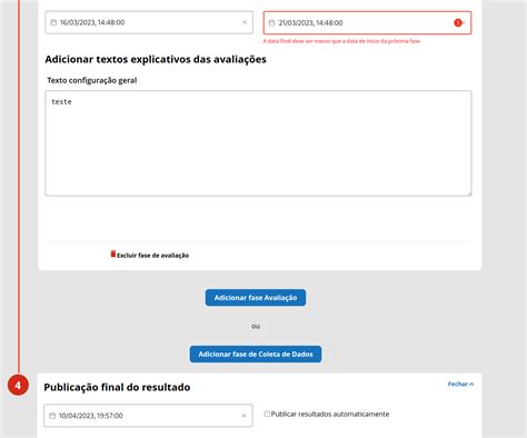 corrigr validação errada da data final da fase de avaliação OU correção da oportunidade dona da