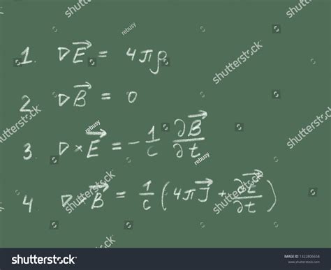 Maxwells Equations Differential Form Written By Stock Illustration