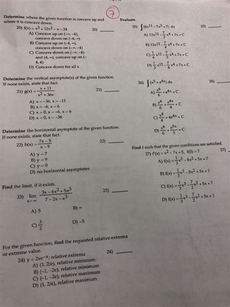 Solved Determine Where The Given Function Is Concave Up And Chegg Com