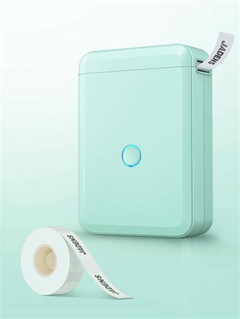 Jadens Thermal Label Maker Machine With Tape D110 Green Portable Bluetooth Label Printer For