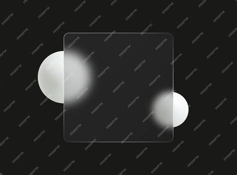 Premium Vector Glass Morphism Style Realistic Glass Morphism Effect With Floating Spheres