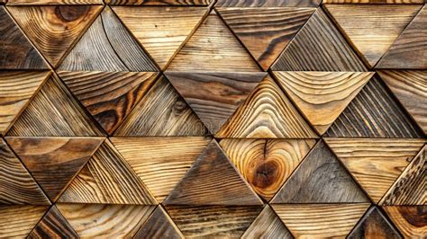 Intricate Wooden Triangle Pattern A Textured Background Of Interlocking Triangular Wood Pieces
