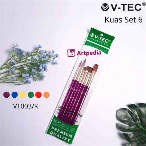 Jual V Tec Kuas Vt003 K Set 6 Vtec Artist Brush Kuas Lukis Vtec Di Seller Artpedia Shop