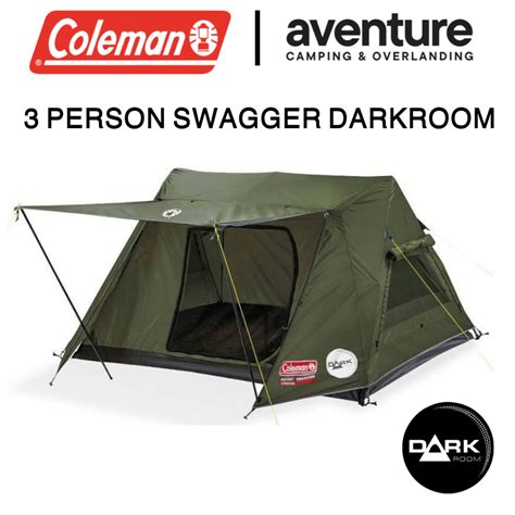 READY STOCK Coleman Instant Up Swagger 3P Darkroom 3 Person Tent